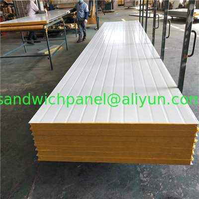 sound insulation prefabricated house 50mm rock wool embossing sandwich panel