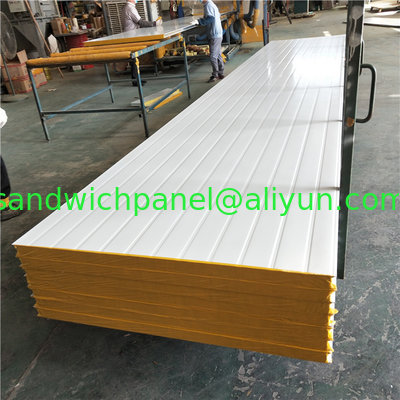 sound insulation prefabricated house 50mm rock wool embossing sandwich panel