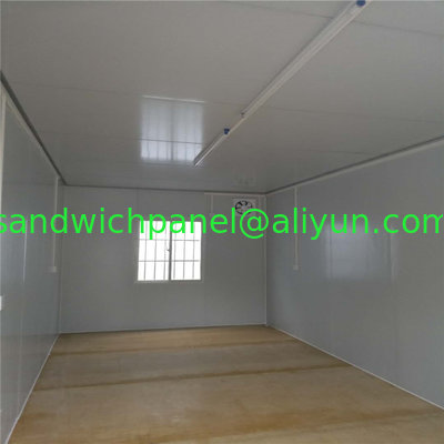 heat proof 20ft glass wool sandwich panel container house for office