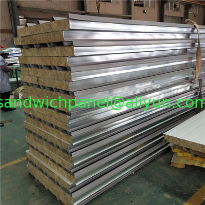 30 years light steel structure 50mm rock wool warehouse sandwich roof panel