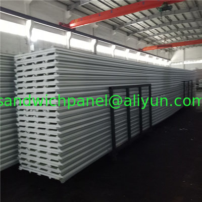 11.35meters 840mm ivory white single steel PVC eps sandwich roof panel for roof