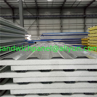 1150-50-0.6 galvanzined steel up and 0.326mm grey white steel down eps container house panel