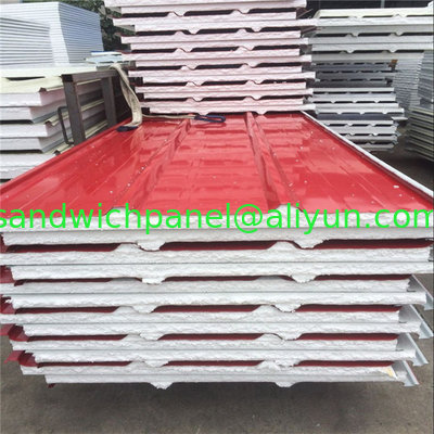 Energy saving K type prefabricated house with greywhite and red color for construction site