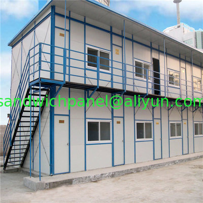 A fire rating K type rock wool sandwich panel prefabricated house for worker camp