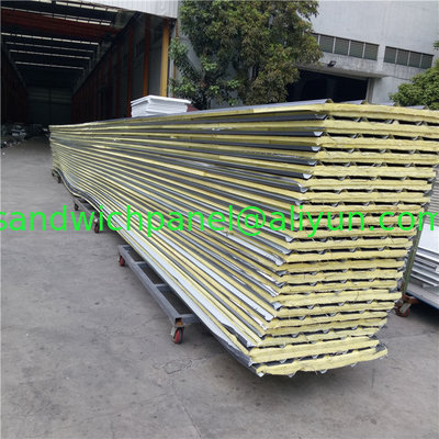 840-25-0.426mm iron grey steel silver paper glass wool sandwich panel