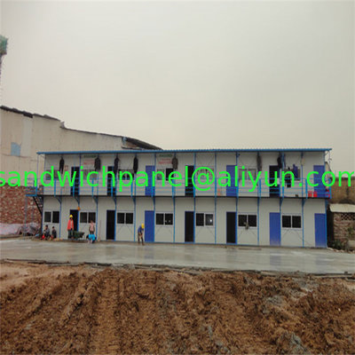 light steel inexpensive prefab homes with PVC sliding window for workers house