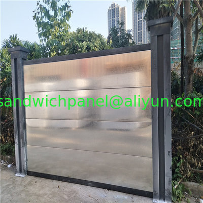 3pcs 950-50-236mm sandwich panel fence used for construction subway project