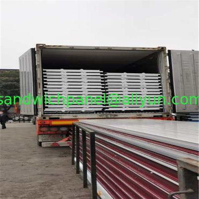 light weight 75mm wine red insulated sandwich panels for residential area