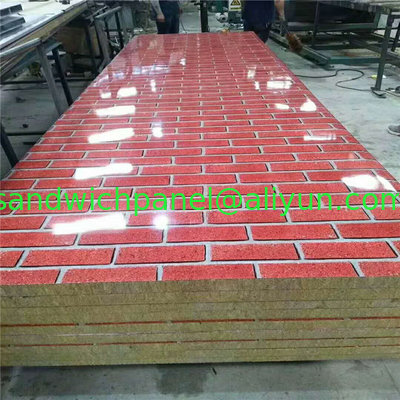 50mm insulated rock wool sandwich wall panels with different surface design for container house