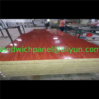 50mm insulated rock wool sandwich wall panels with different surface design for container house