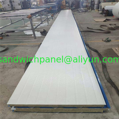 11.9 m long 50mm rock wool prefab sandwich panels with 0.426mm thickness steel sheet