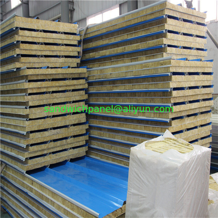 standard size insulated rock wool sandwich roof panel 5950 x 950 x 50mm