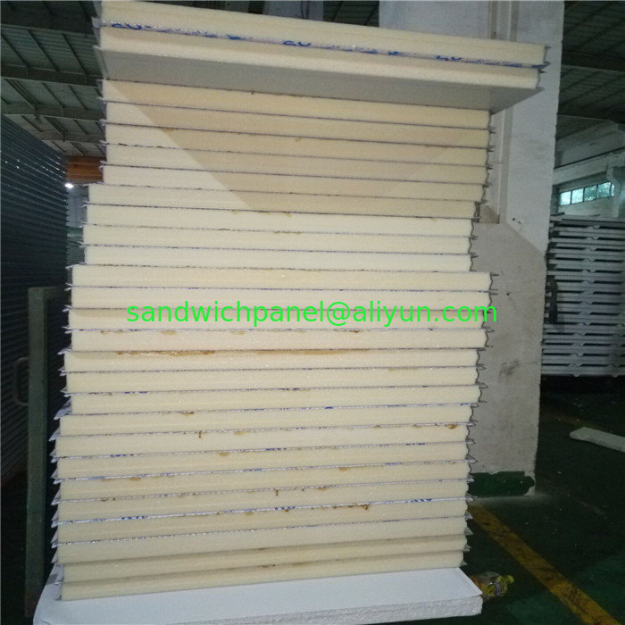 best heat preservation double steel  PU sandwich panel 4900 x 1150 x 75mm for cold storage