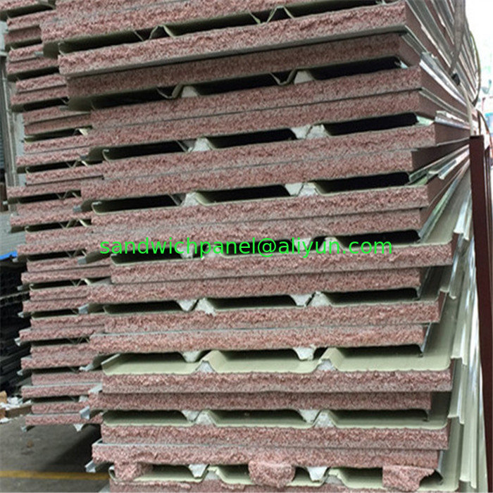 corrugated roofing 0.326mm steel sheet 50mm TPS sandwich roof panel for worker camp