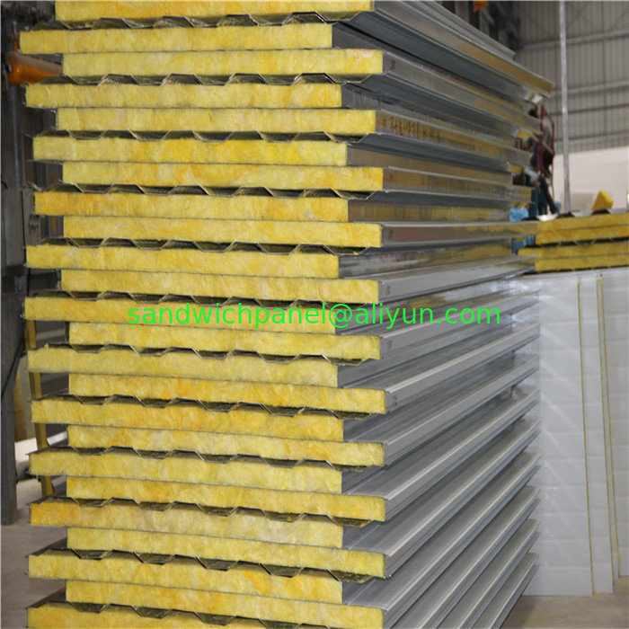 lowes metal roofing cost insulated 960mm glass wool sandwich roof panel for roof