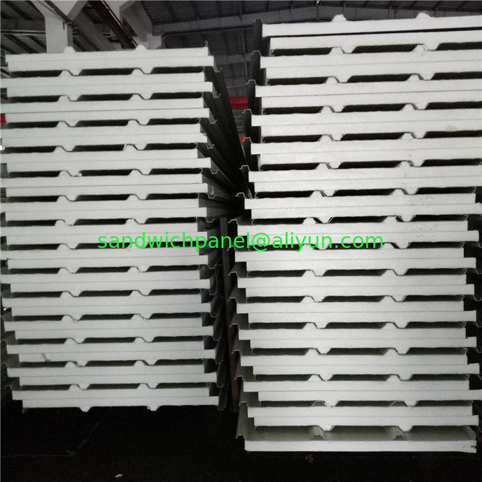50mm EPS corrugated double color steel sandwich roof panel for clean room