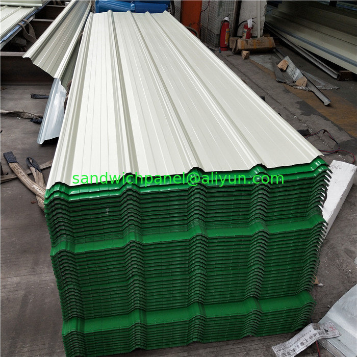 energy save green color roof sheets 840x 0.476mm for prefabricated warehouse