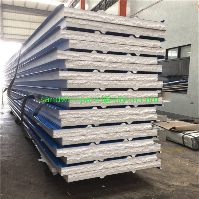 14kg waterproof 100mm insulated eps sandwich roof panel with 0.476mm to America