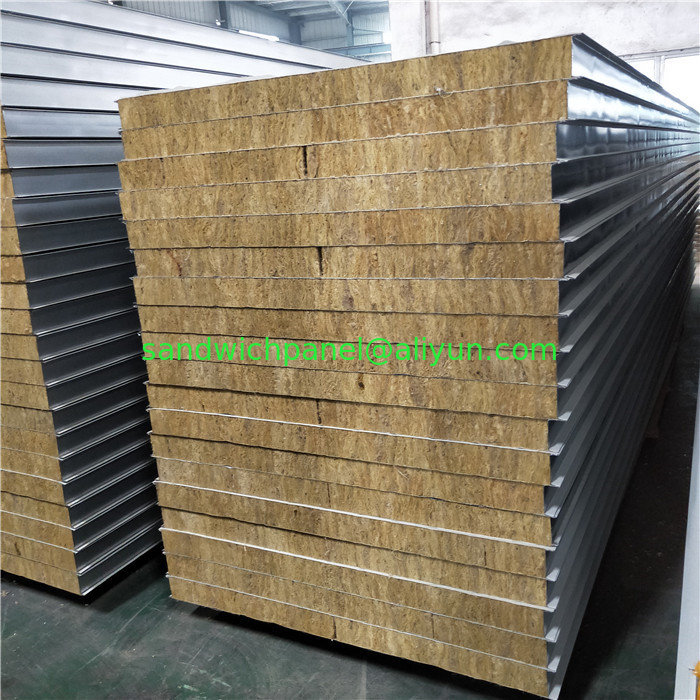 insulated 50mm rock wool sandwich panel with 0.326mm instead of pvc ceiling panels