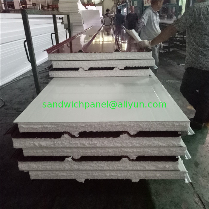 14kg EPS roof panel 1050-50-0.4mm wine red sheet up and greywhite down