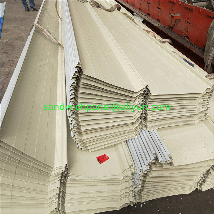 760mm ivory white metal roofing sheets with 0.426mm thickness for factory building