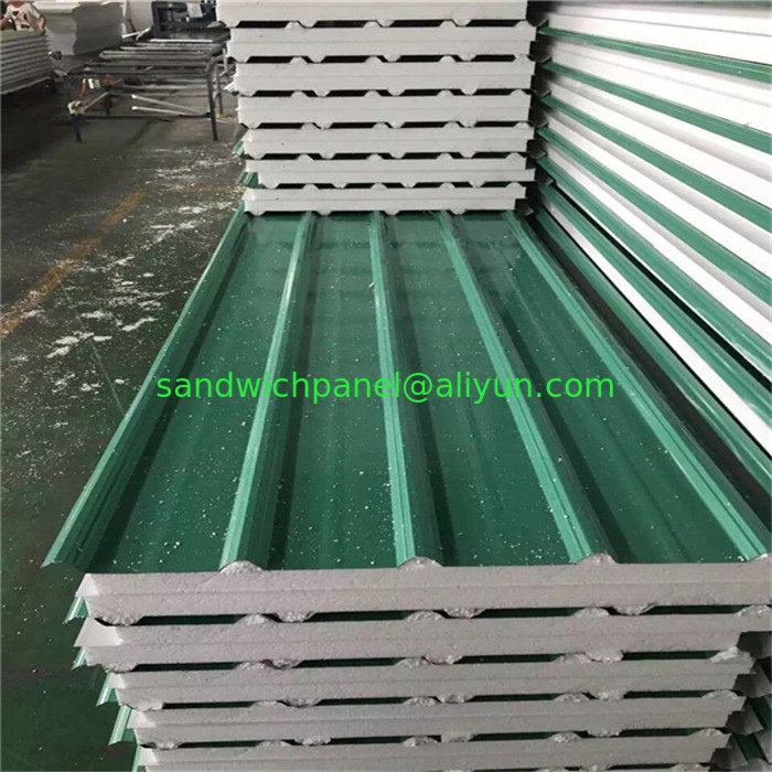 840mm type 30mm polystyrene foam silver paper sandwich roof panel with 0.426mm