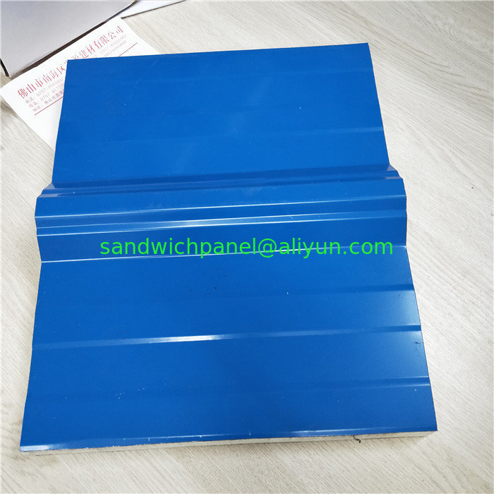 overlap blue 50mm silver paper eps sandwich roof panel for storage units prefab house