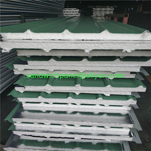 green styrofoam block silver paper roof panel 840-30-0.426mm for construction