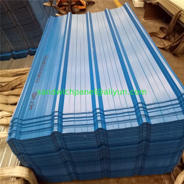 fast assembly 0.376mm blue corrugated roof sheets use as bounding wall