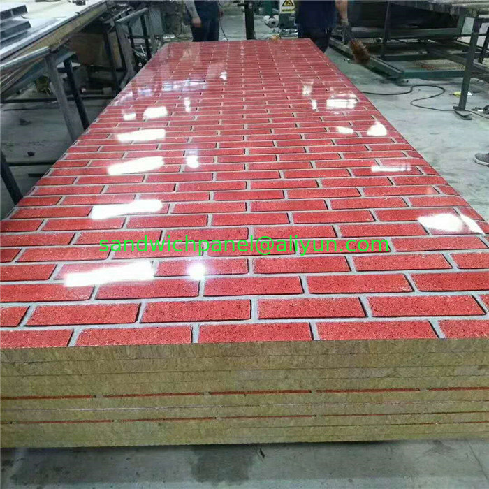 50mm insulated rock wool sandwich wall panels with different surface design for container house