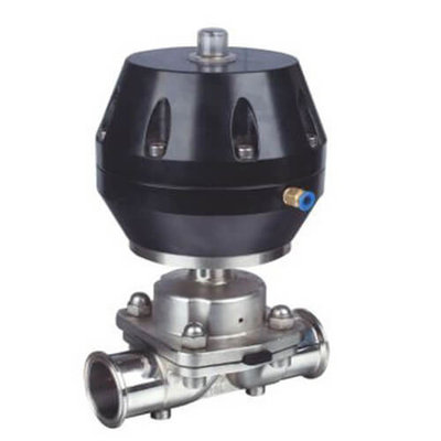 Stainless Steel 304 316L Hygienic Pneumatic Actuator Tri Clamped Diaphragm Valves