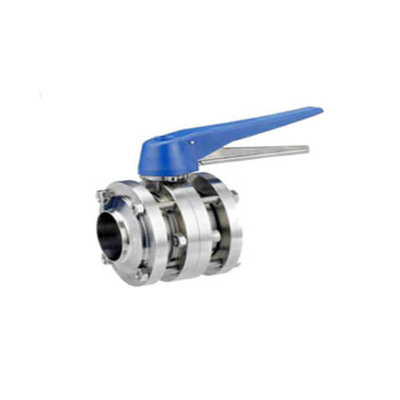 Sanitary Stainless Steel 304 316L Three Pieces 3PCS Welding Type Butterfly Valve