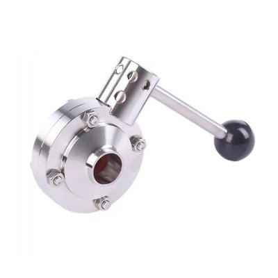 Sanitary Stainless Steel SS304/SS316L manual Welded Butterfly Valve