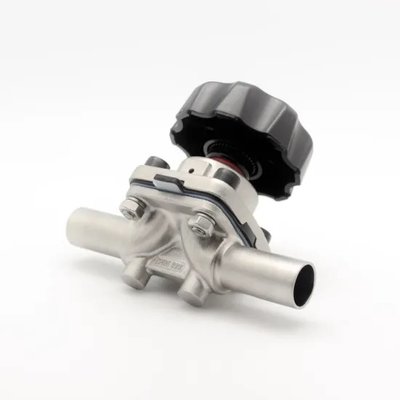 Sanitary Diaphragm Valves With Tri-Clamp Ends, Weld type,Manual Type, Plastic Handwheel