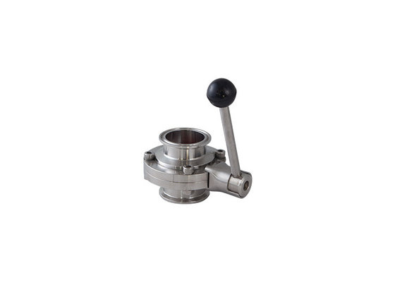 Hygienic Stainless Steel Sanitary Threaded Butterfly Valve with Ss Handles