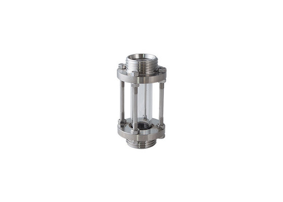 Hygienic Sanitary ss304 male Thread Tubular Sight Glass with Protective Steel Net