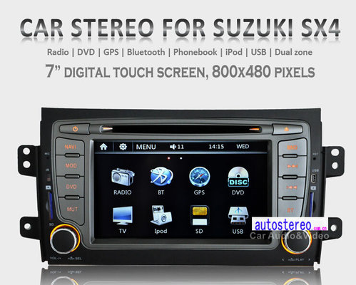 Bluetooth Car Stereo Autoradio GPS Navigation SatNav DVD Player