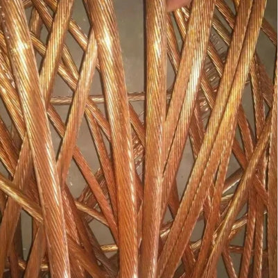 Bare Bright Copper Cable Scrap Metal Recycling High Purity 99.99%