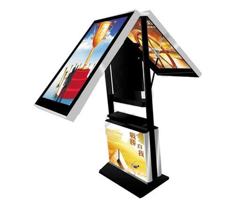 Solid Outdoor Double Sided Display Advertising Player  Movable Castors