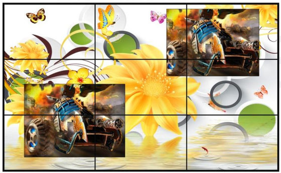 Hiring Performance Flexible Curtain Curve LED Screen / 55 Inch Ultra-thin LCD Display Panel