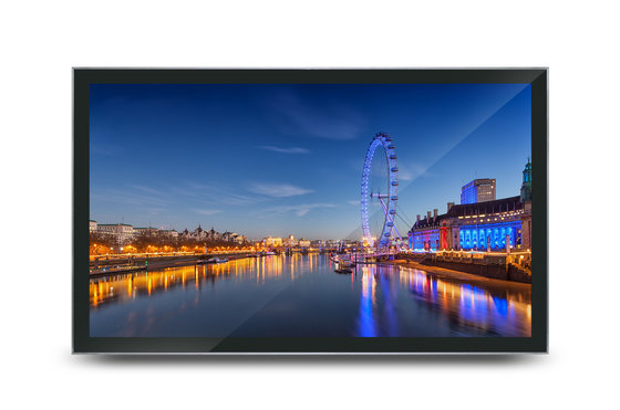 White Black Wall Mounted Digital Signage 4mm Tempered Glass Protection
