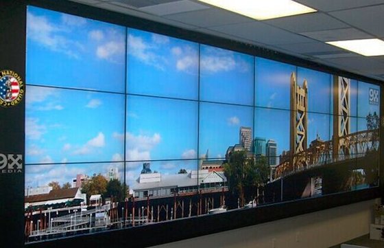 High Contrast Advertisement DID Video Wall with super narrow bezel TV digital signs