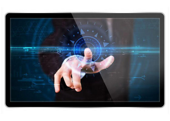 55" LCD Indoor Digital Advertising player Touch machine , Digital Signage Wall Mount