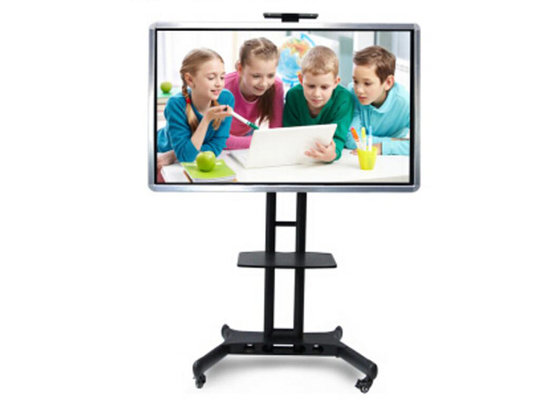 Ir Multitouch Smart Board For Classroom , Interactive Whiteboard 55" With Wheels / Smart Pen Tray