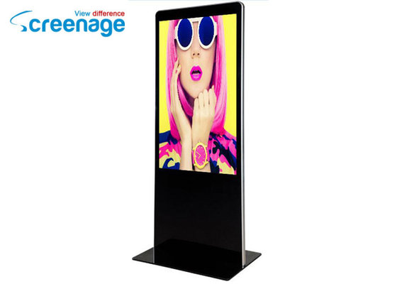 49" Totem Touch Screen Digital Signage , Android Media Player Standing Quad Core IR
