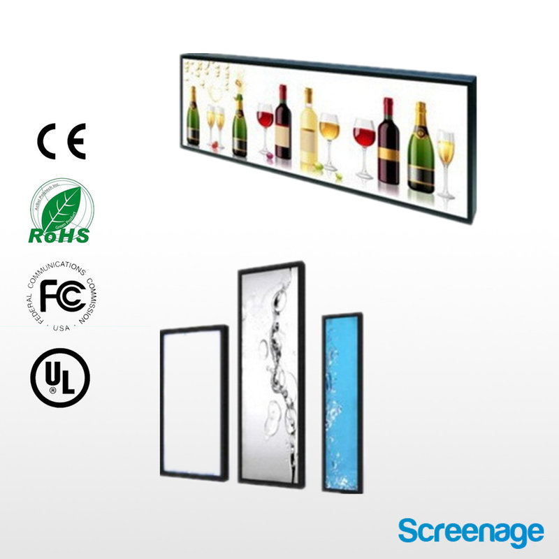 Restaurant indoor media advertising , Professional wall mounted screens