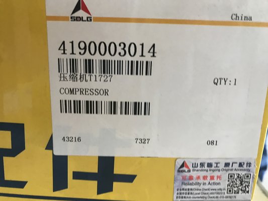 ORIGINAL SDLG PARTS 4190003014 T1727,B877 Wheel loader spare parts COMPRESSOR for sale