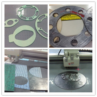 Digital knife cutting system for graphite with stainless steel perf. mesh sheet inside