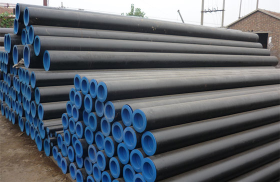 ASTM A106 Black Seamless Steel Pipe For Fluid Pipe , Cold Rolled / Cold Drawn