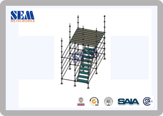 Q235 Steel Ringlock Mobile Tower Scaffold , Construction Scaffolding